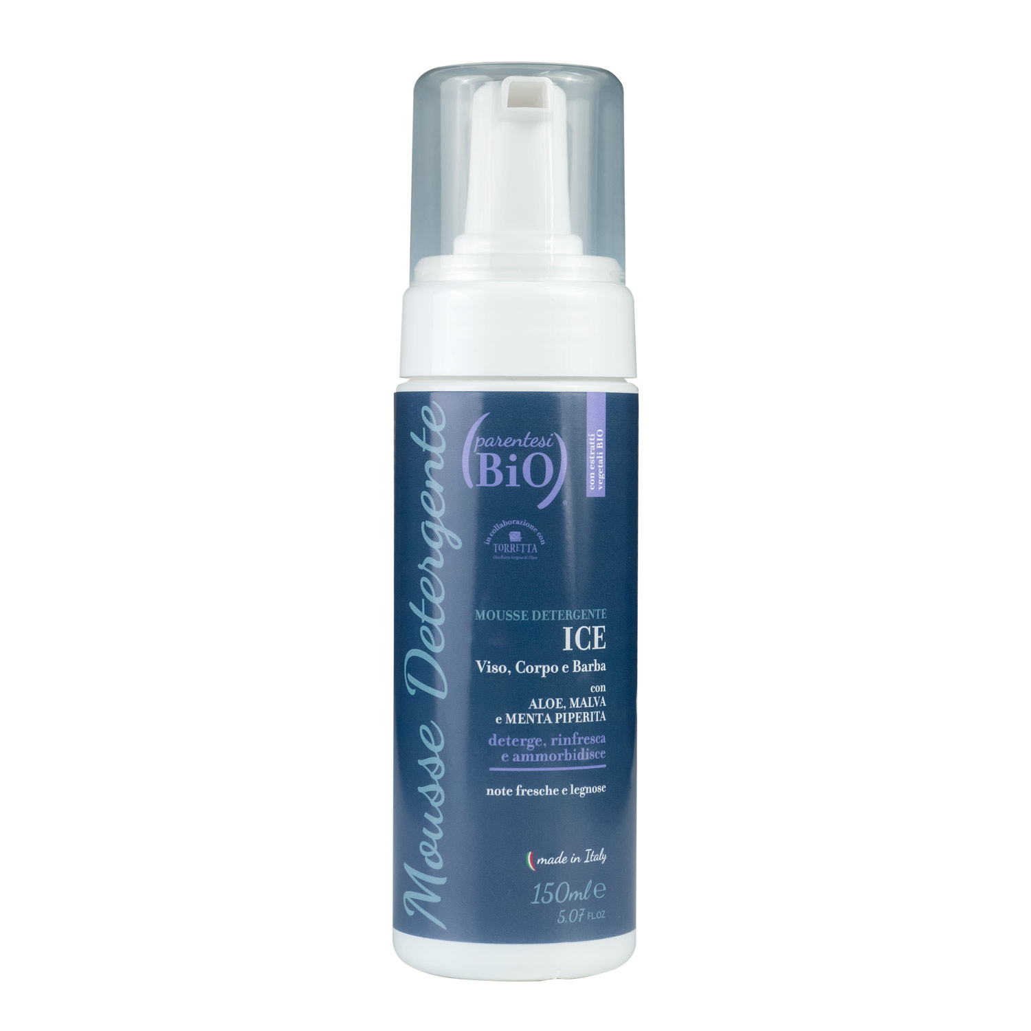 Mousse Detergente Uomo ICE 150ml (certificato AIAB) – Parentesi Bio Family